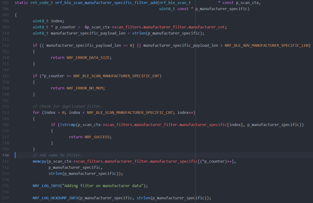 How to use the BLE Scanning filters on the Connection Request – JimmyIoT