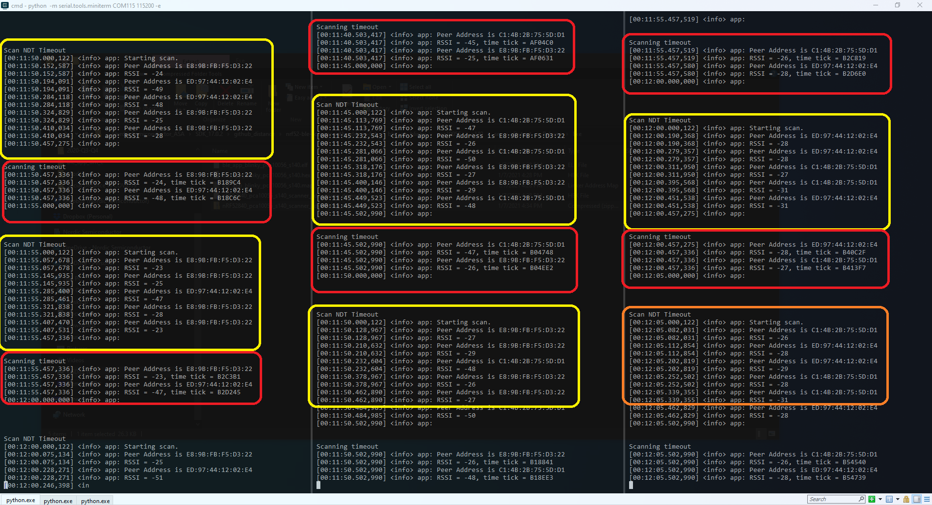 BLE Scanner with RSSI and MAC Address – JimmyIoT